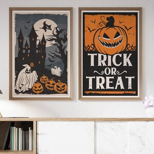 Halloween Posters Printable Wall Art, Halloween Prints Art, Trick or ...