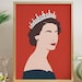 Queen Poster Print Wall Art, Printable Poster Young Queen Elizabeth Ii ...