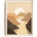 Boho Landscape Print, Boho Mountain Art, Abstract Mountain Art Print ...