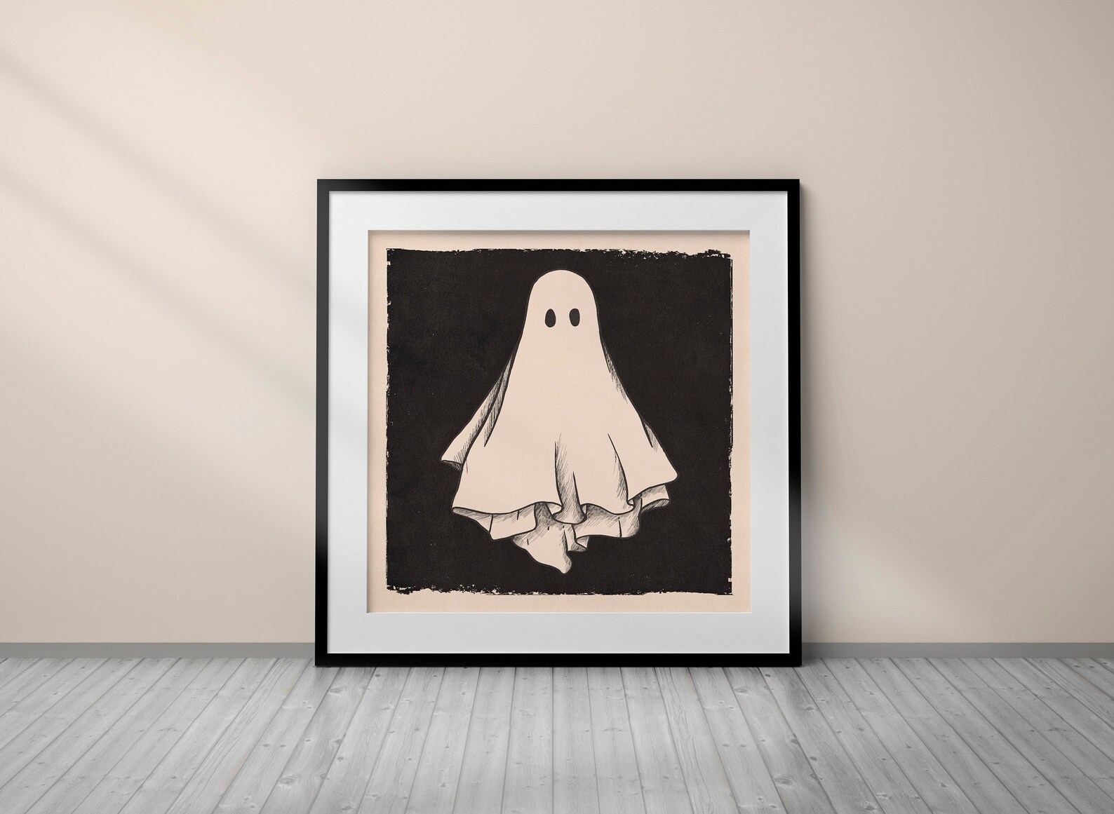 Cute Ghost Decor for Wall Printable Halloween Poster Vintage - Etsy