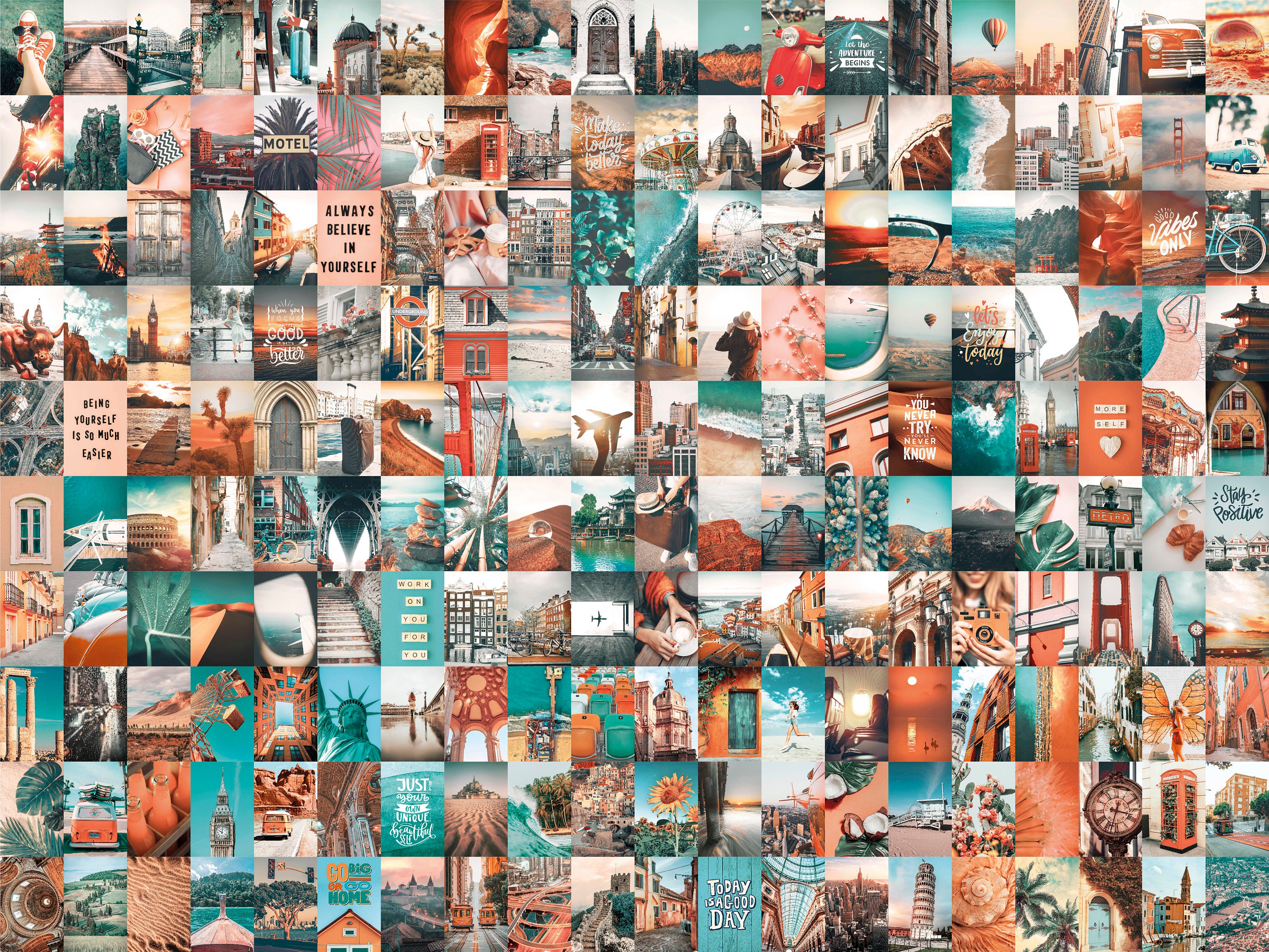 Wall Collage Kit Aesthetic, Vision Board Kit, Digital Wall Collage ...