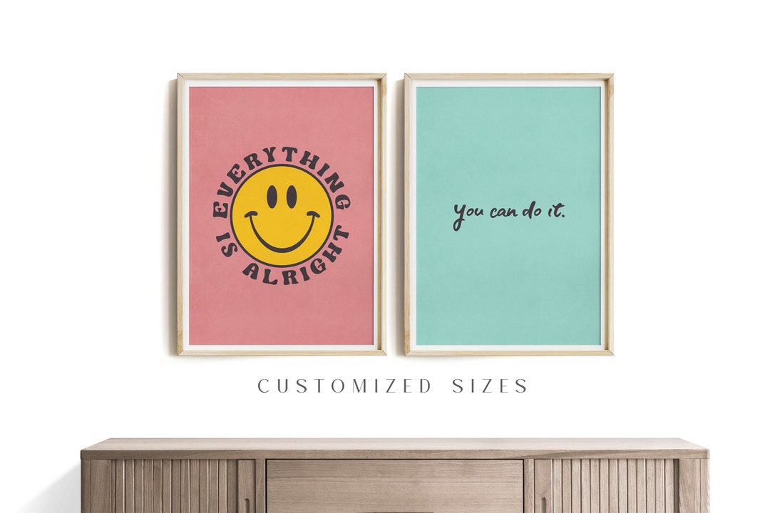 Motivational Poster Colorful Wall Art Prints Inspirational - Etsy