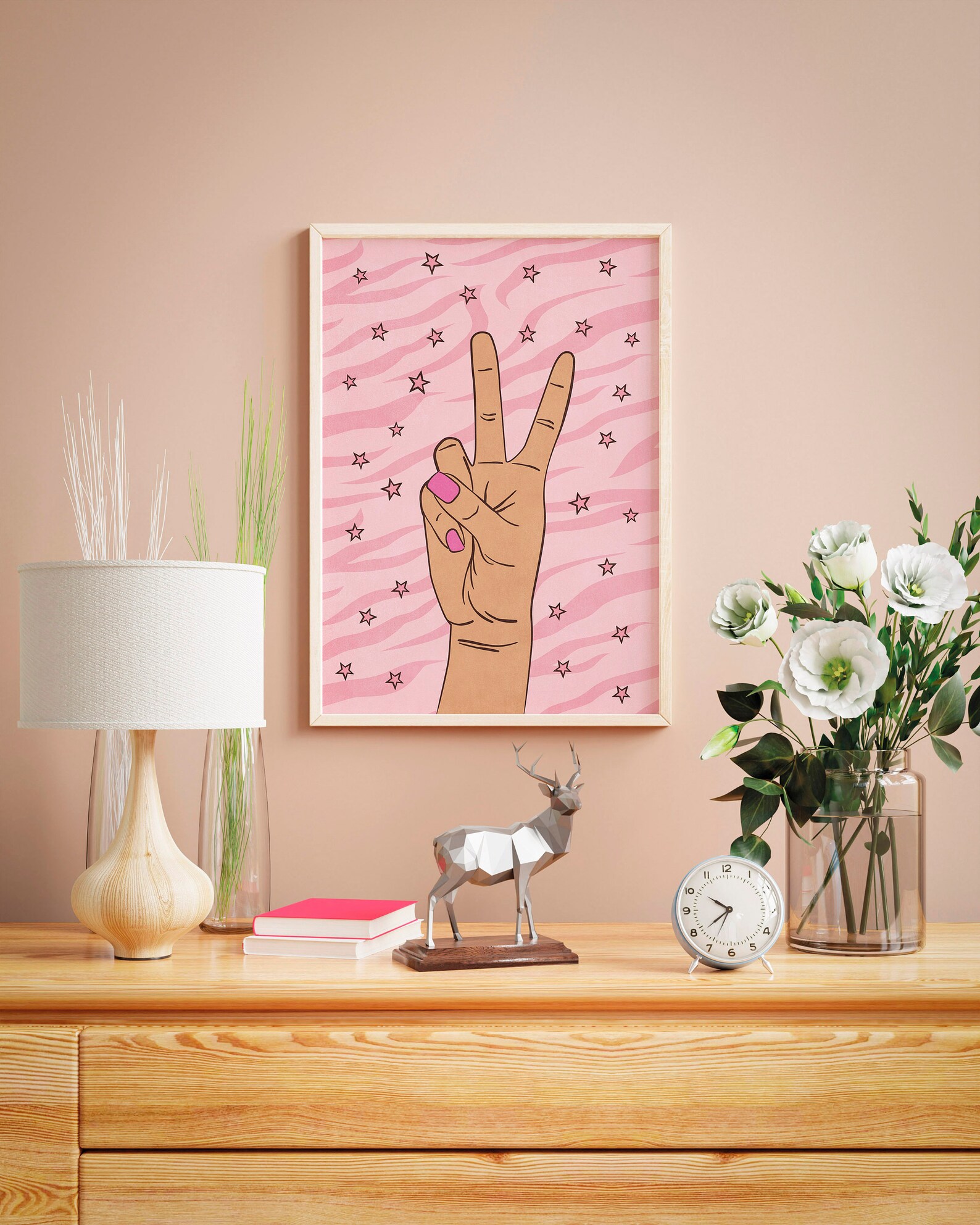 Pink Art Print Digital Poster Download Positive Wall Art, Positive ...