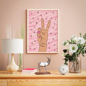 Pink Art Print Digital Poster Download Positive Wall Art, Positive ...