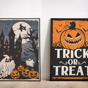 Halloween Posters Printable Wall Art, Halloween Prints Art, Trick or ...