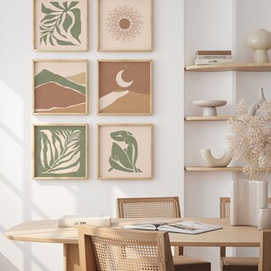 Poster Wall Art Printable Set of 6 Boho Gallery Wall Bedroom Wall Decor ...
