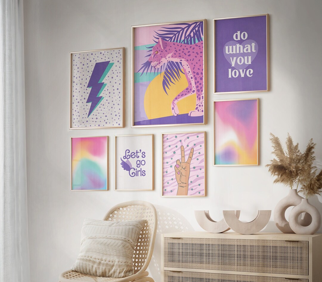 Girls Room Decor Digital Print Wall Art Set, Tween Girl Inspirational ...