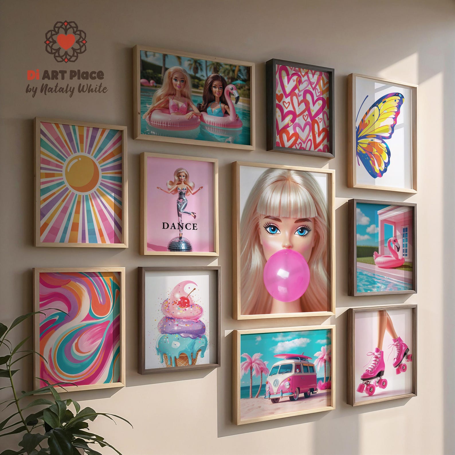 Art Prints Download Set of 11 Girl Wall Decor, Colorful Summer Vibes ...