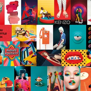 Сolorful Art Collage Kit Printable Aesthetic Decor, Wall Collage ...