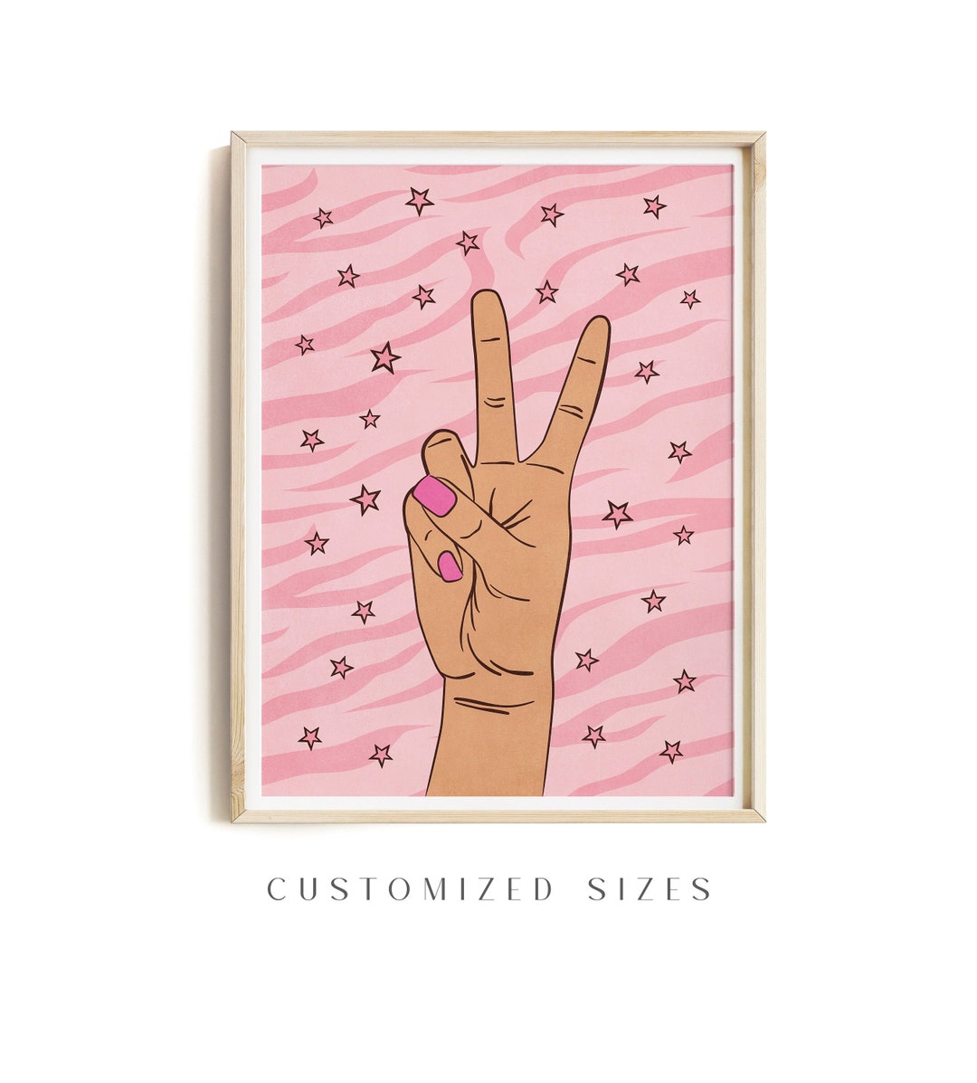 Pink Art Print Digital Poster Download Positive Wall Art - Etsy