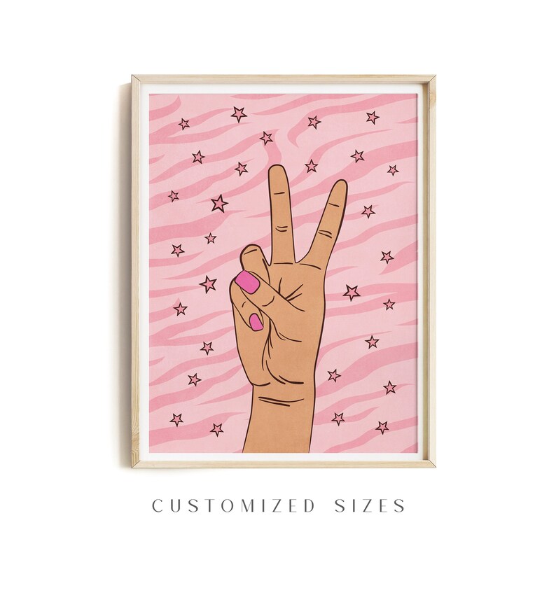 Pink Art Print Digital Poster Download Positive Wall Art - Etsy