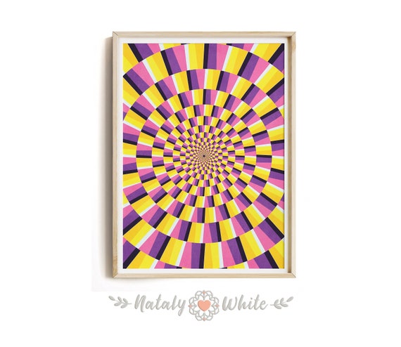 Y2k Wall Art Colorful Print Y2k Pink and Purple Optical - Etsy