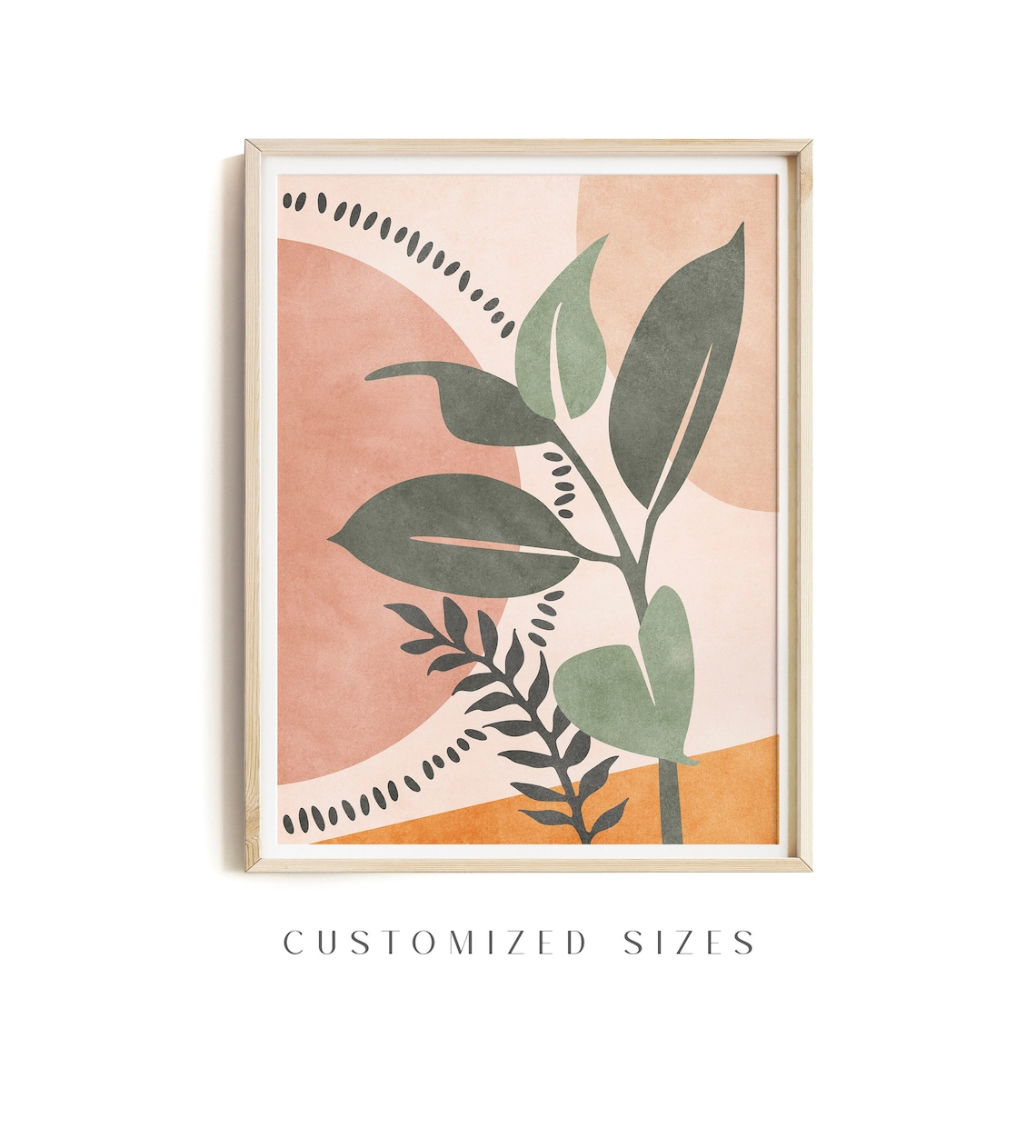 Pastel Wall Art Print Minimalist Plant Art Poster Download - Etsy