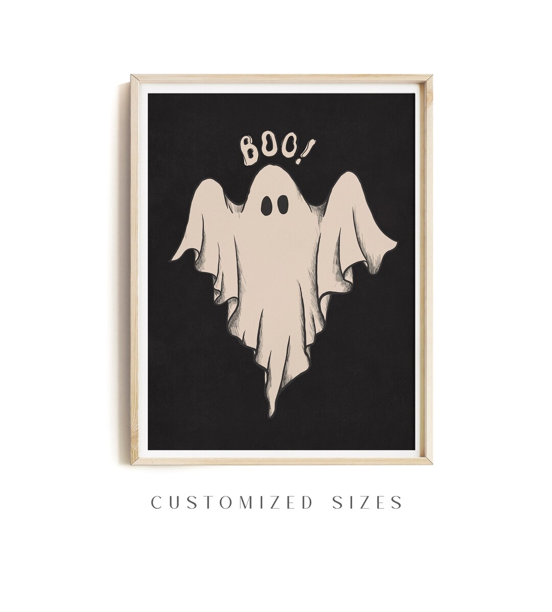 Halloween Wall Decor Printable, Black and White Halloween Decor ...