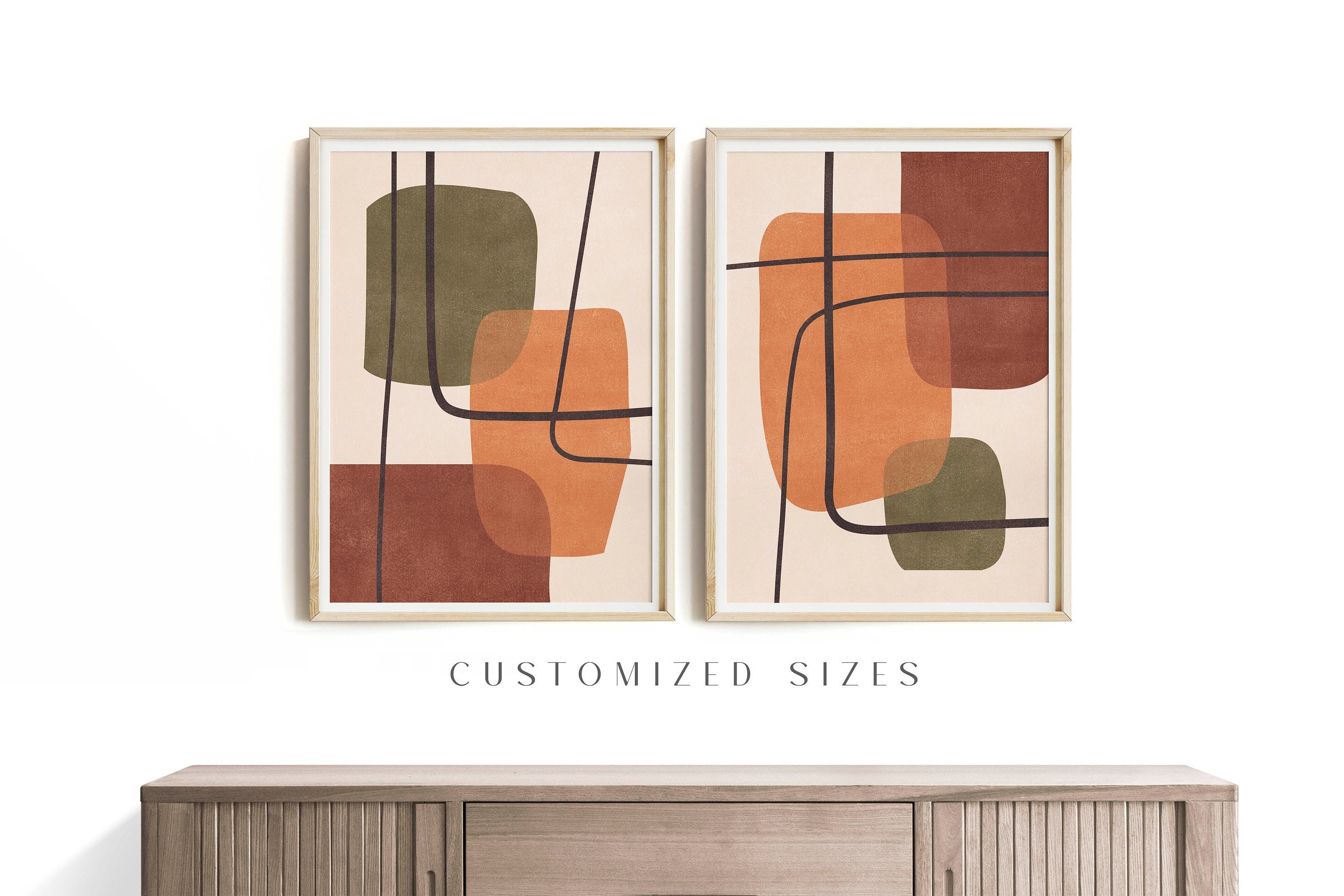 Digital Wall Art Printable Modern Simple Abstract Art Prints - Etsy