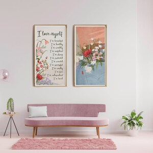 Positive Affirmation Wall Art Printable Set of 2 Prints, Self Love ...