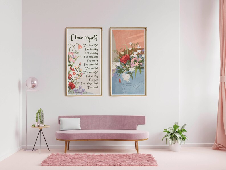 Positive Affirmation Wall Art Printable Set of 2 Prints Self - Etsy