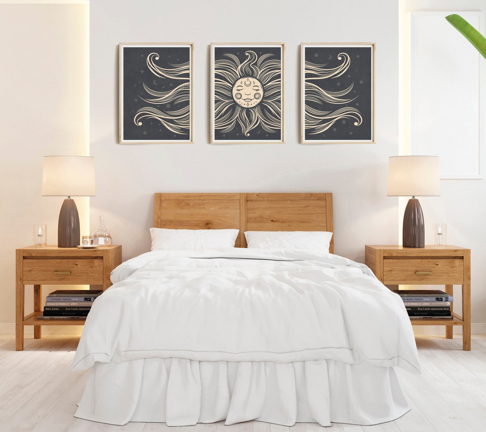 Bedroom Wall Art Over the Bed Print Set of 3 Prints Printable - Etsy