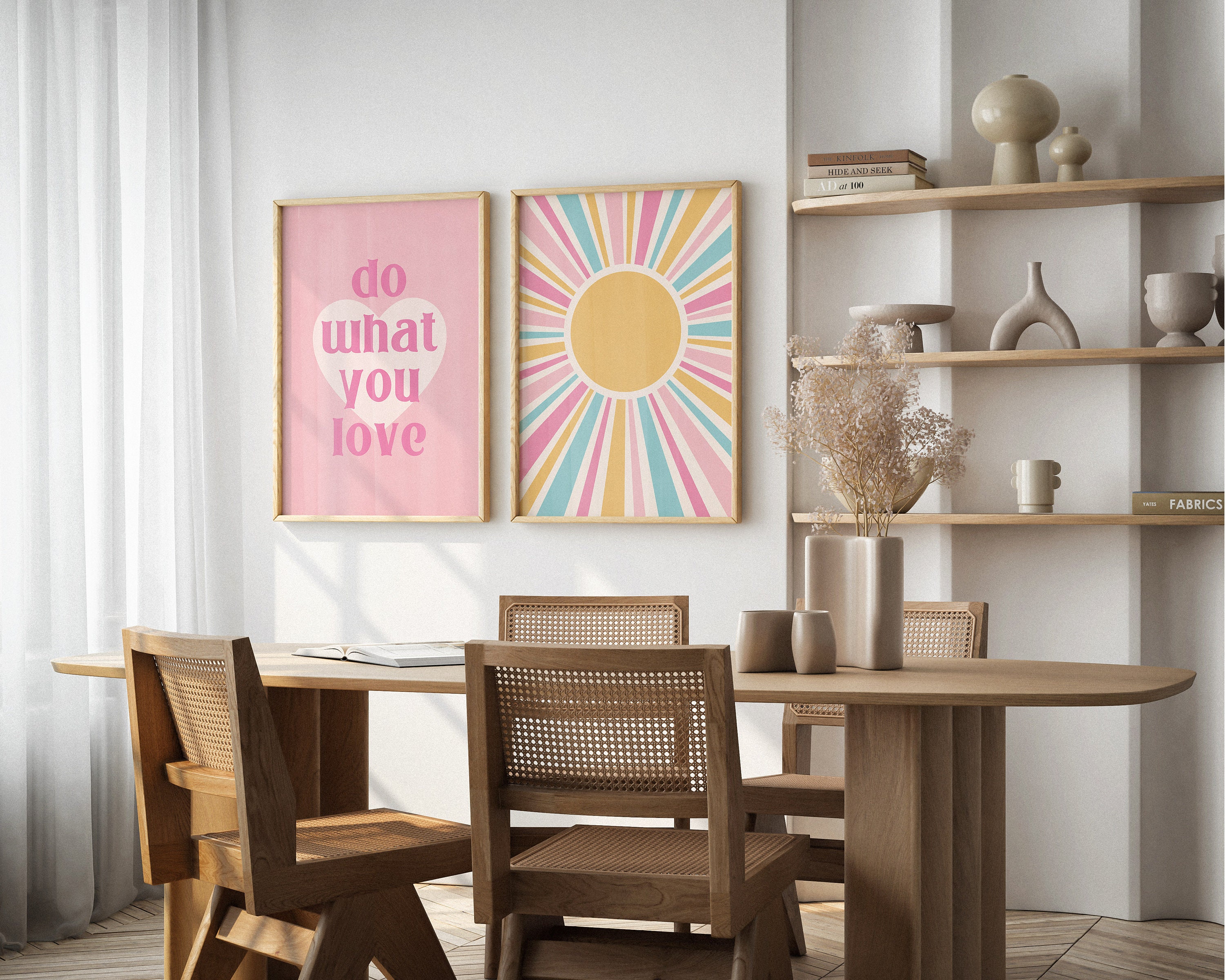 Positive Affirmation Printable Poster Set of 2 Prints, Pink Wall Art ...