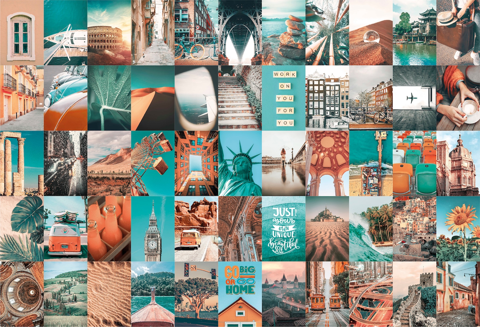 Wall Collage Kit Aesthetic, Vision Board Kit, Digital Wall Collage ...