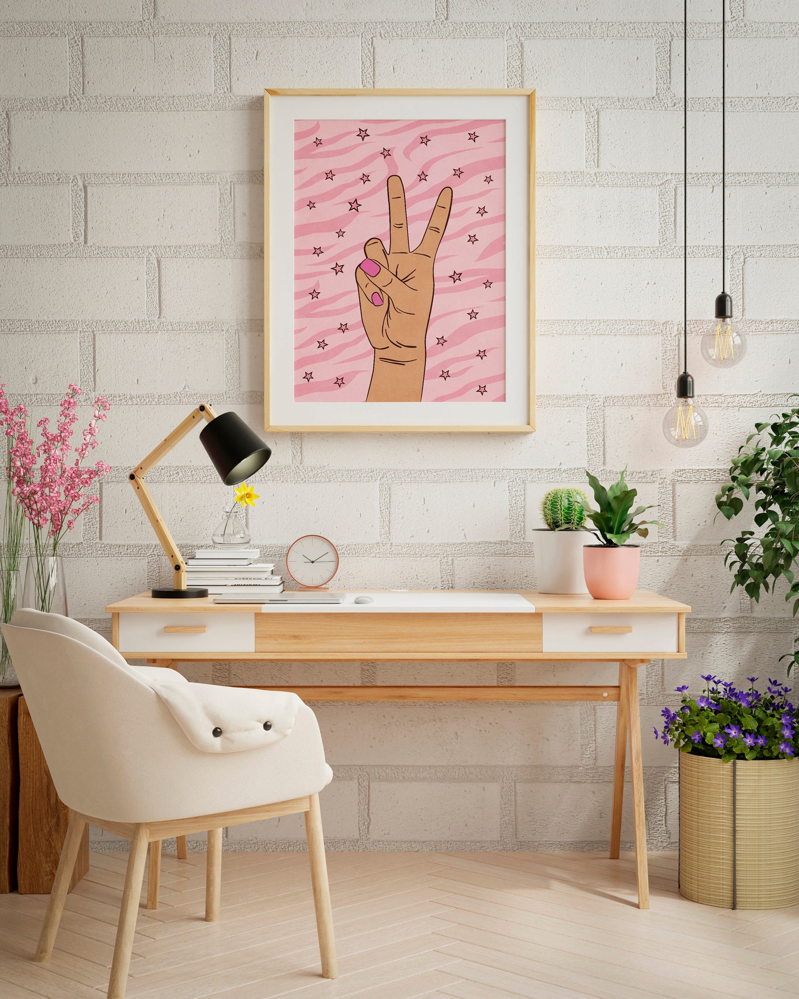 Pink Art Print Digital Poster Download Positive Wall Art, Positive ...