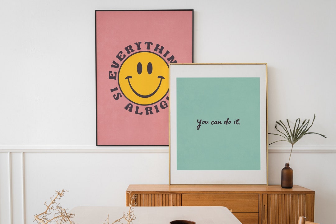 Motivational Poster Colorful Wall Art Prints, Inspirational Quotes Wall ...