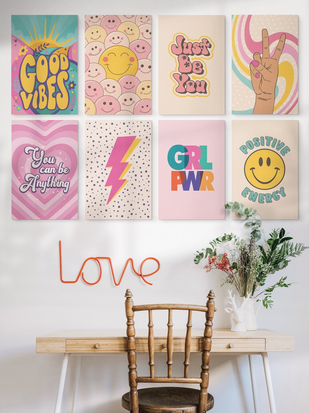 Digital Download Poster Prints for Wall Decor Bedroom, Cute Trendy Wall ...