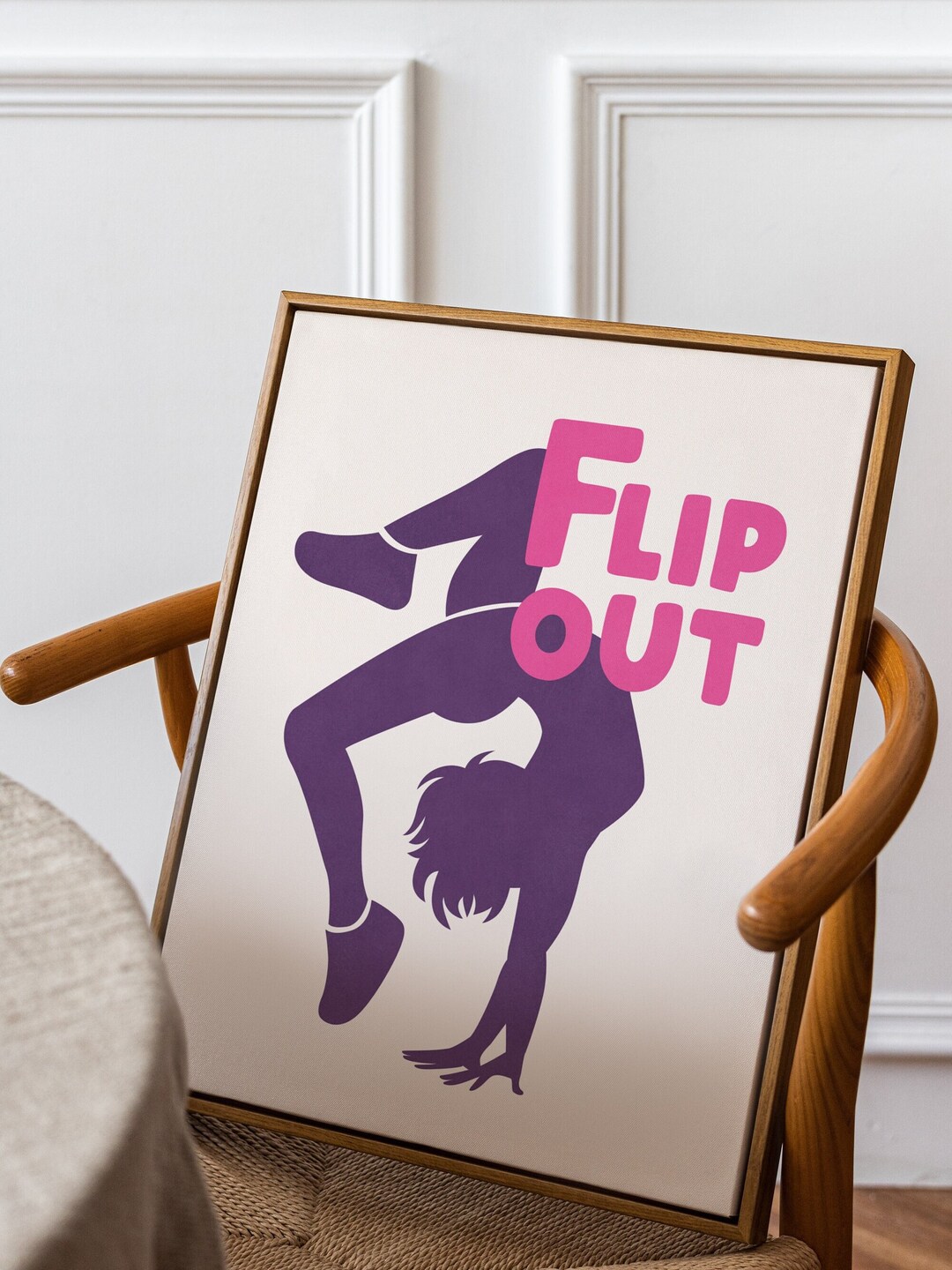 Girls Room Decor Acro Aesthetic Poster, Pink Gymnastics Inspirational ...