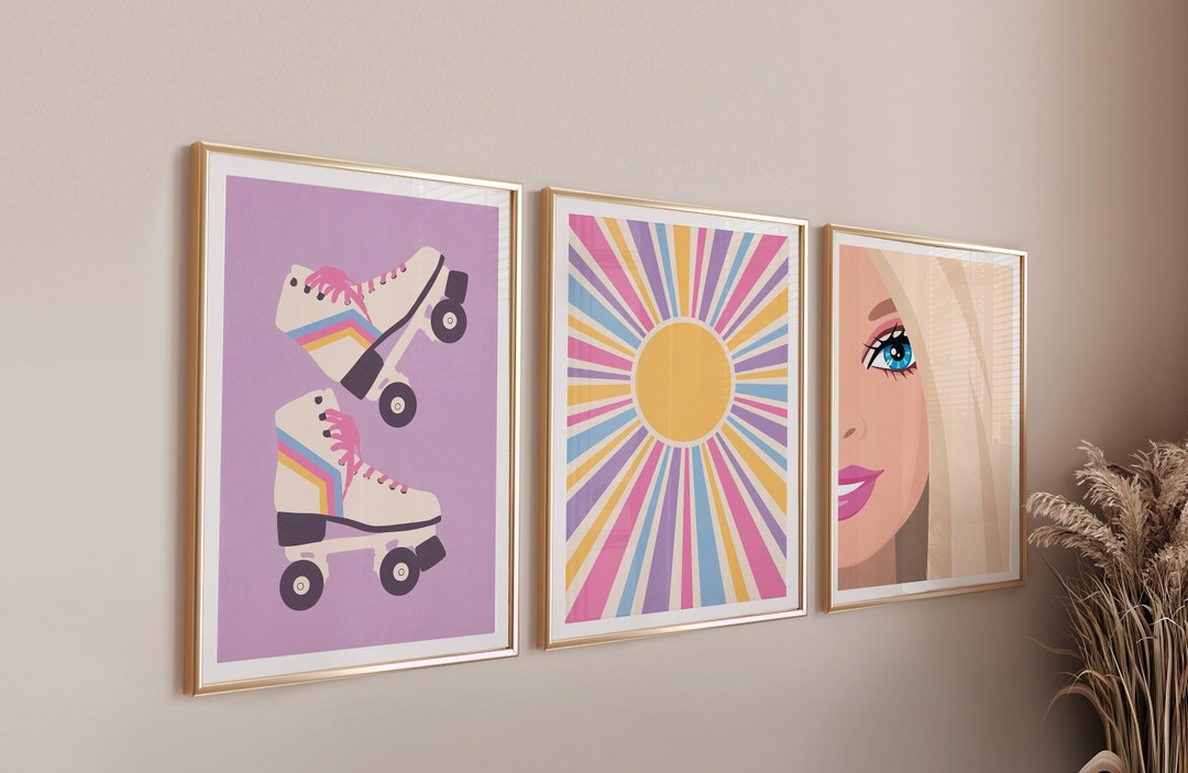 Colorful Wall Art Download Trendy Posters, Trendy Wall Art Set of 3 ...