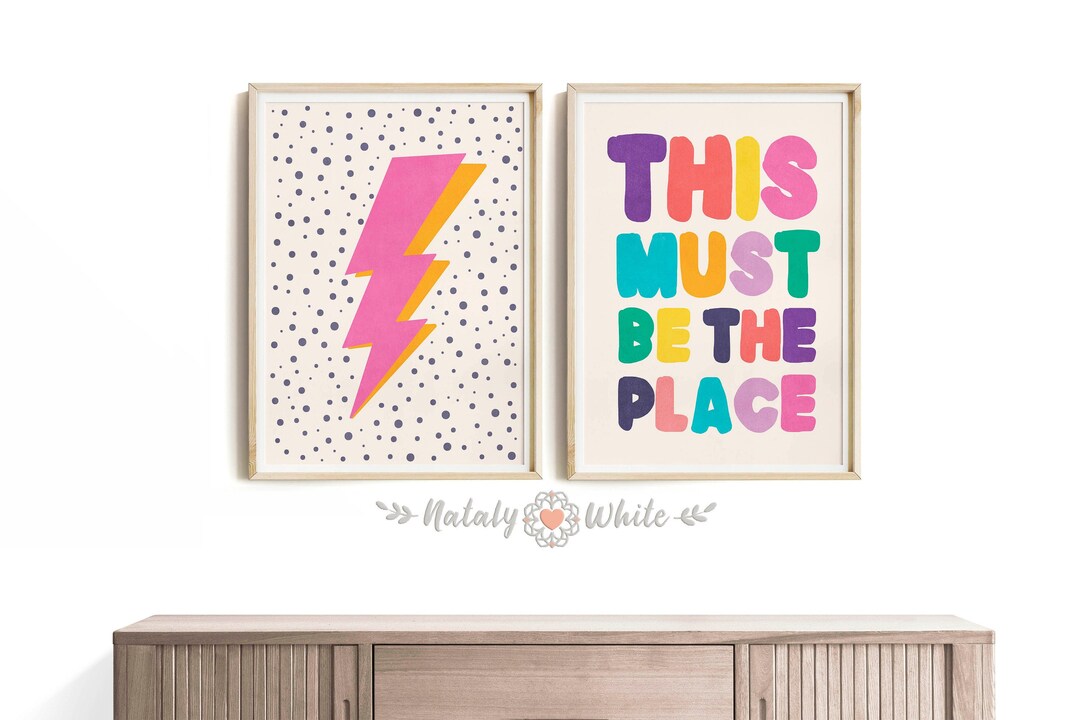 Trendy Prints Wall Art Set of 3 Girly Wall Art Pink Prints - Etsy