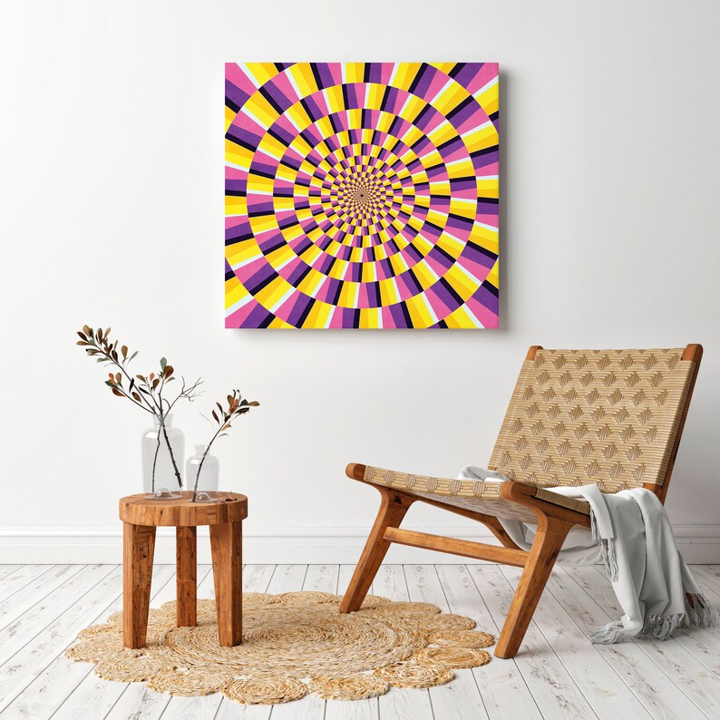 Y2k Wall Art Colorful Print Y2k Pink and Purple Optical - Etsy