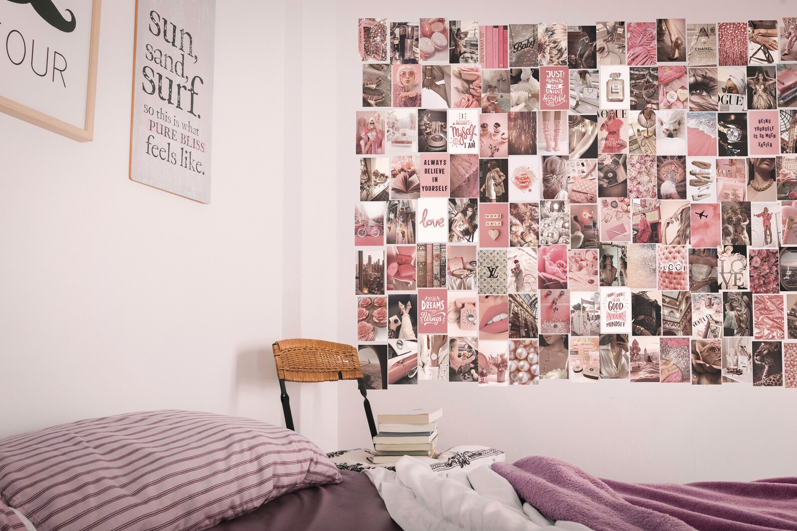 Collage Kit Pink Aesthetic, Pink Photo Collage, Wall Collage Prints ...