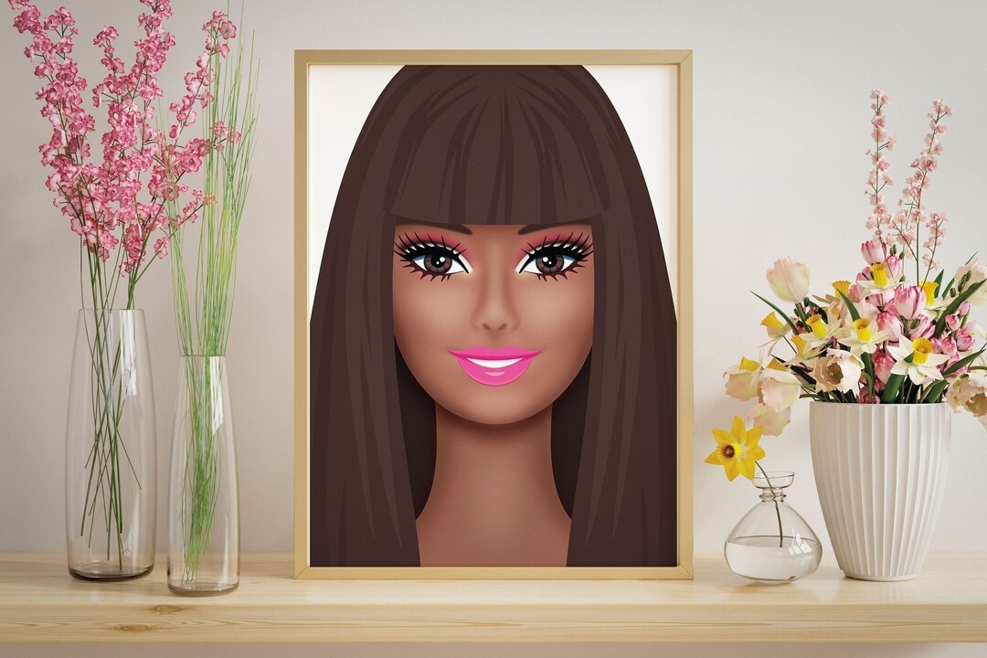Preppy Fashion Doll Art Print: Trendy Teen Girl Room Decor (digital ...