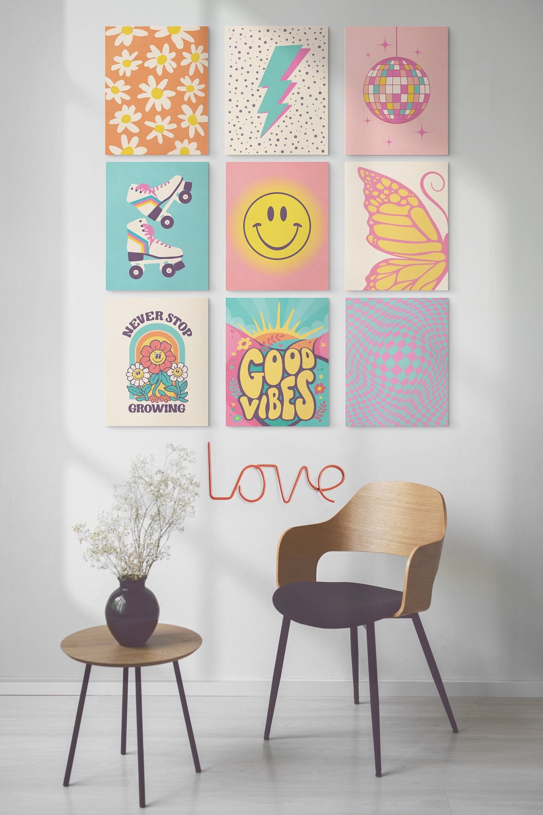 Bedroom Wall Art Prints Aesthetic Room Decor, Girls Room Decor ...