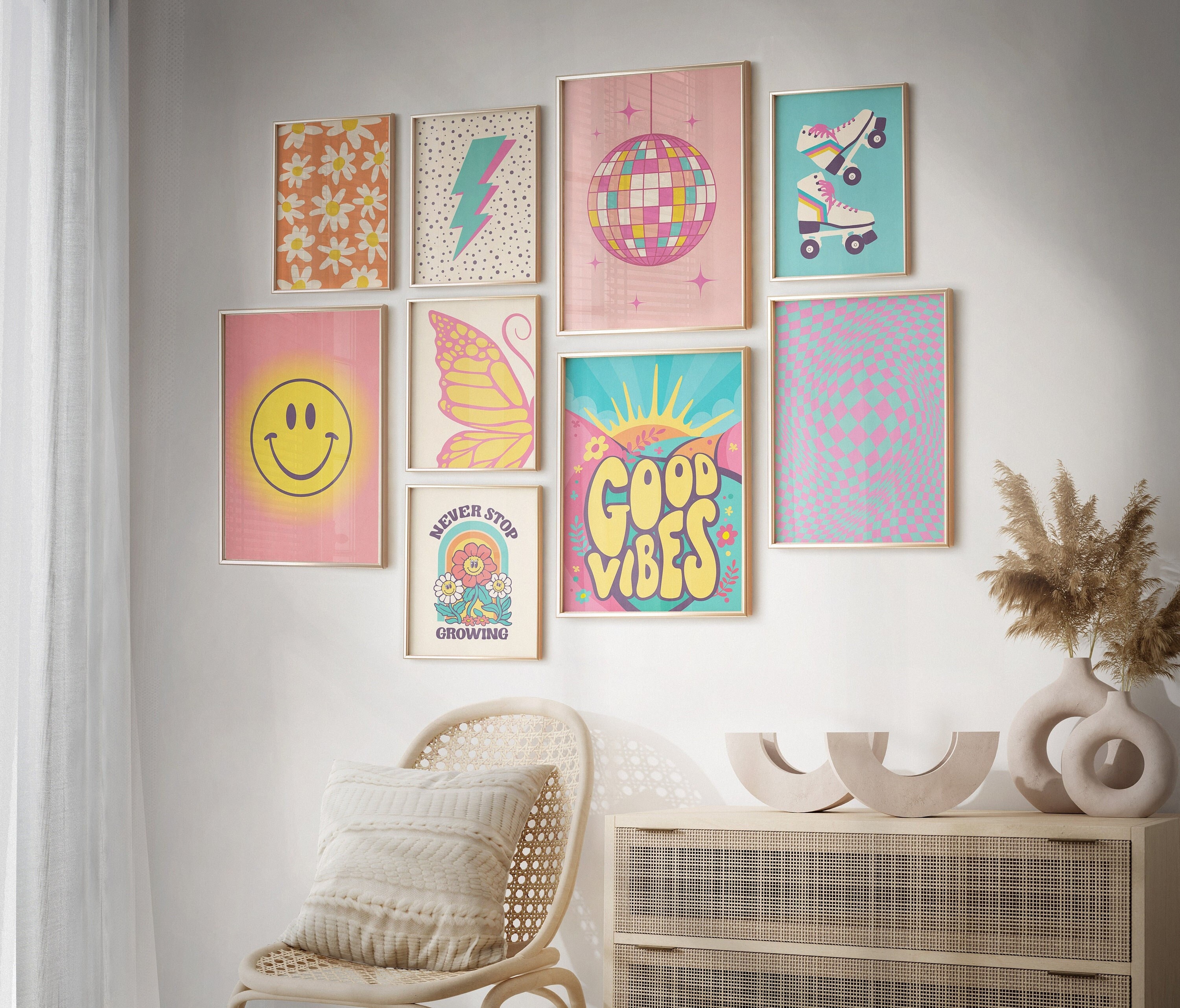 Bedroom Wall Art Prints Aesthetic Room Decor, Girls Room Decor ...