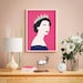 Queen Elizabeth Print Digital Artwork Pink Poster Queen - Etsy