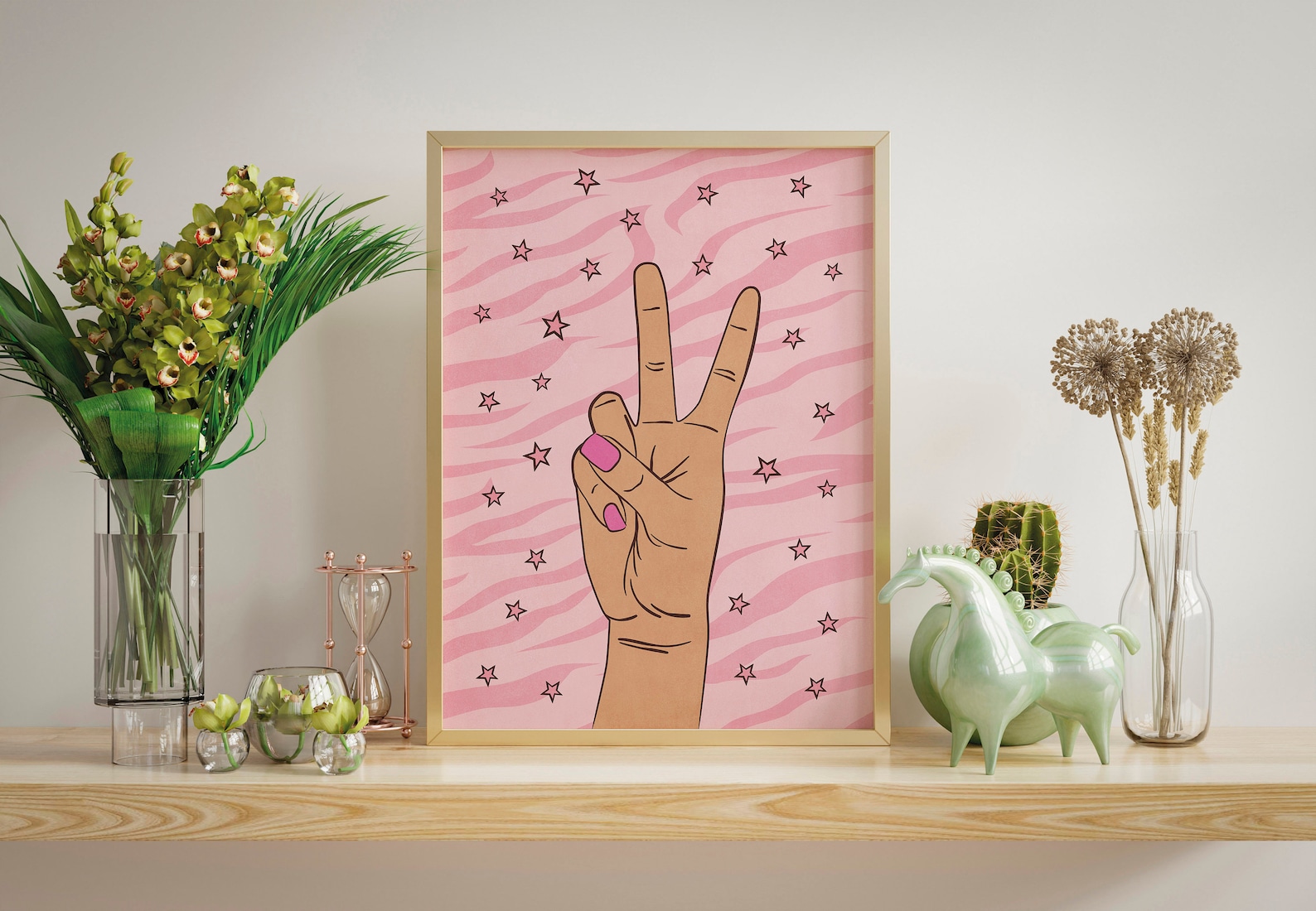 Pink Art Print Digital Poster Download Positive Wall Art, Positive ...