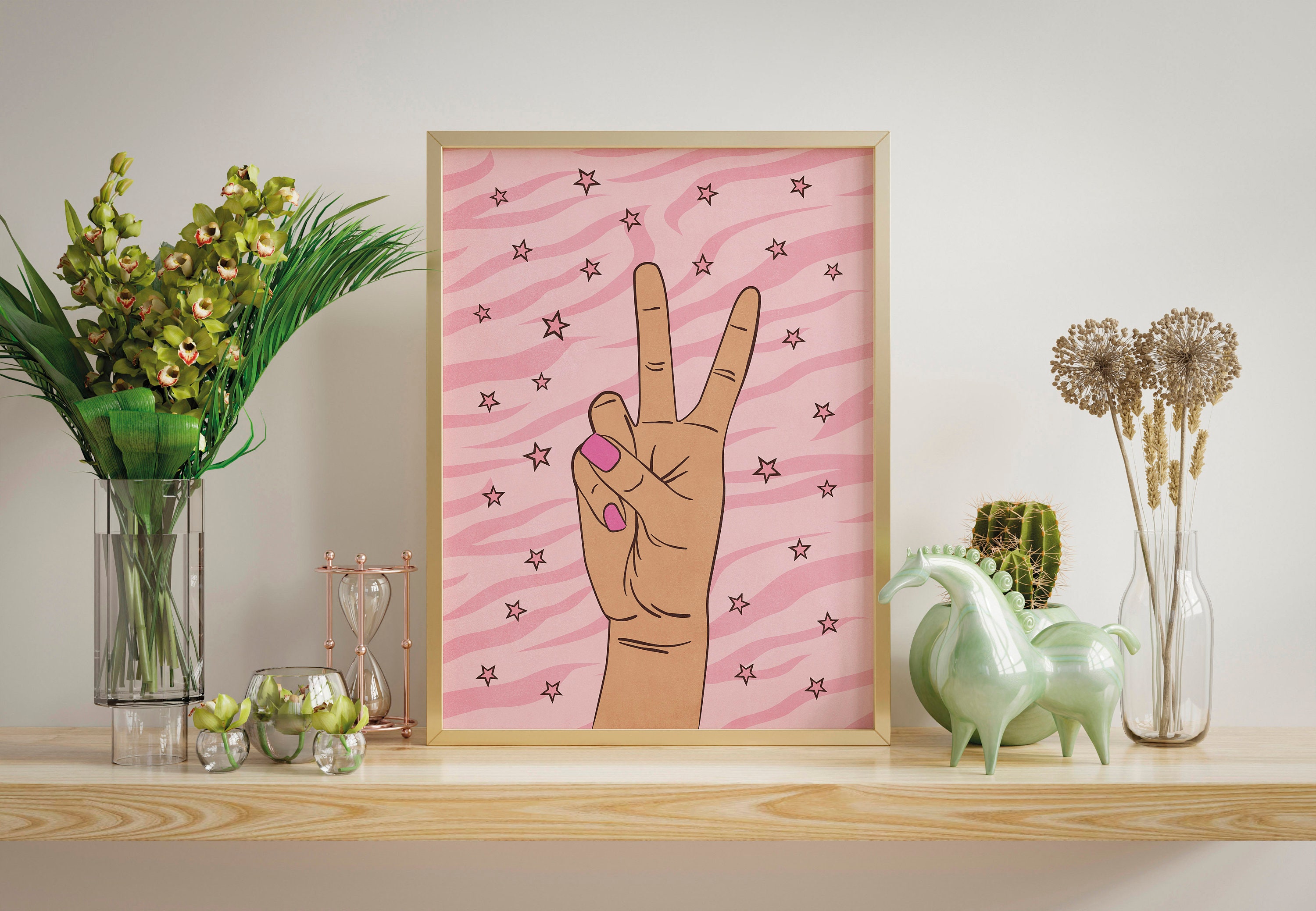 Pink Art Print Digital Poster Download Positive Wall Art, Positive ...