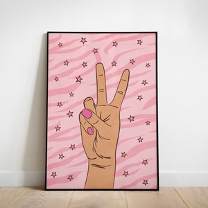 Pink Art Print Digital Poster Download Positive Wall Art, Positive ...