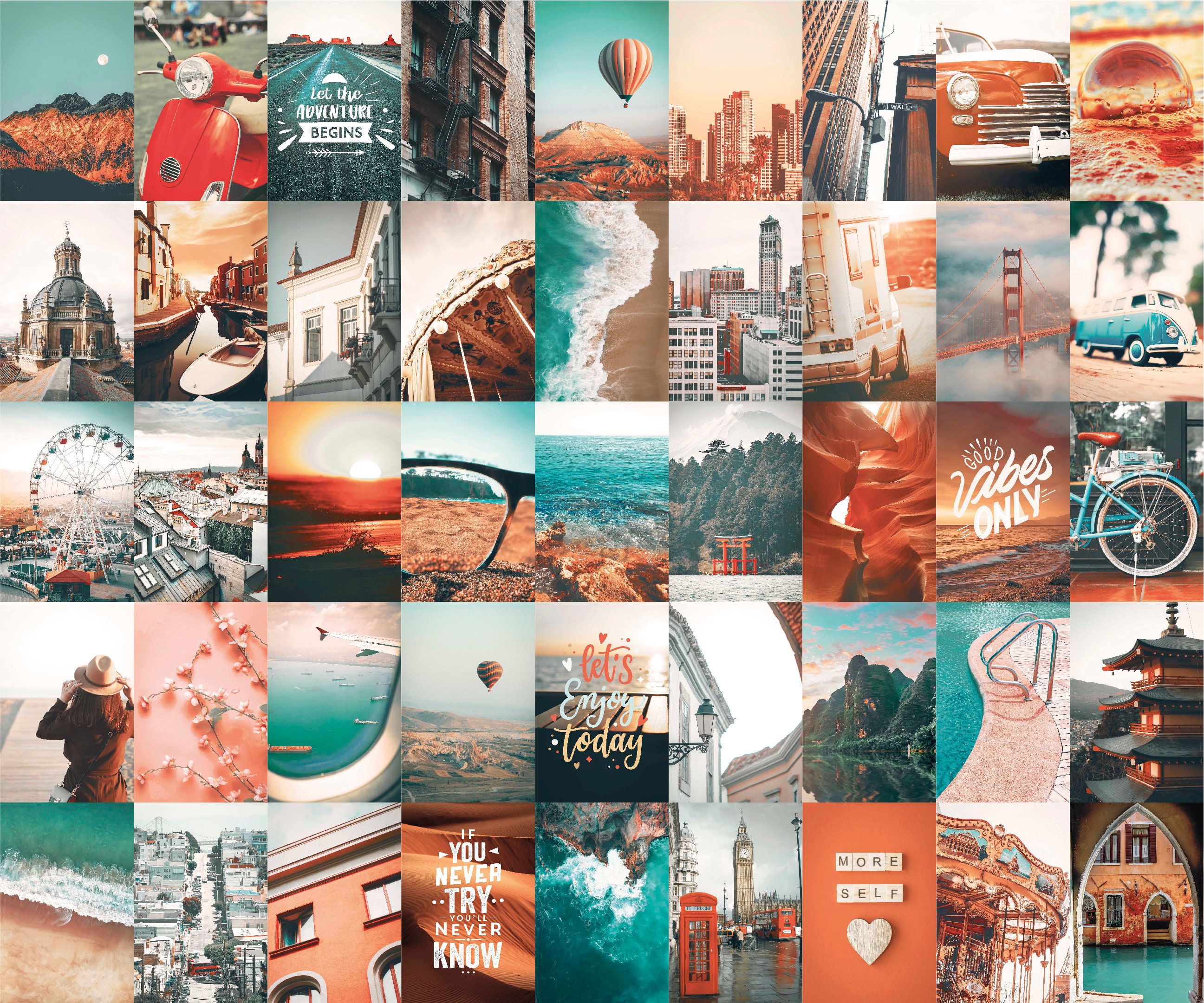 Wall Collage Kit Aesthetic, Vision Board Kit, Digital Wall Collage ...