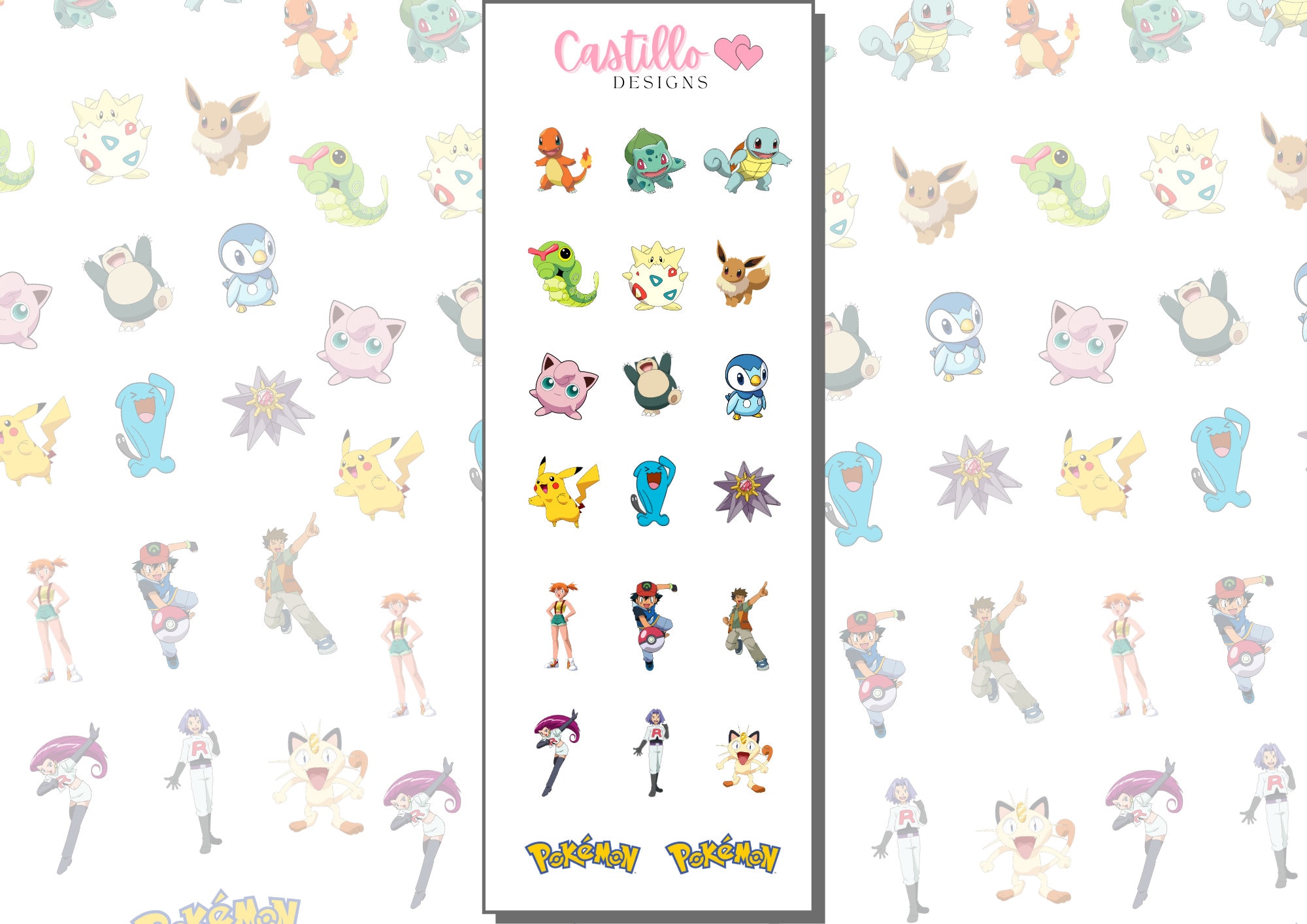 Pokemon Nail Decals Waterslide Decals Nail Stickers - Etsy