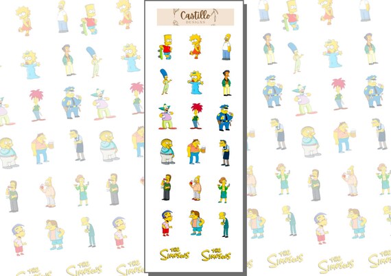 The Simpsons Nail Decals Waterslide Decals Nail Stickers - Etsy