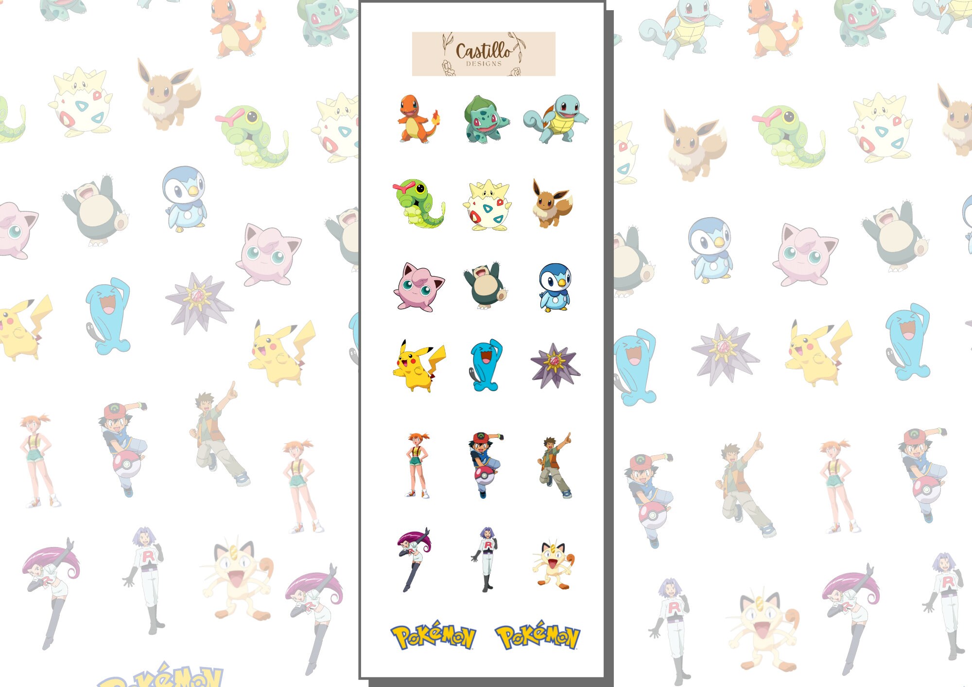 Pokemon Nail Decals Waterslide Decals Nail Stickers | Etsy