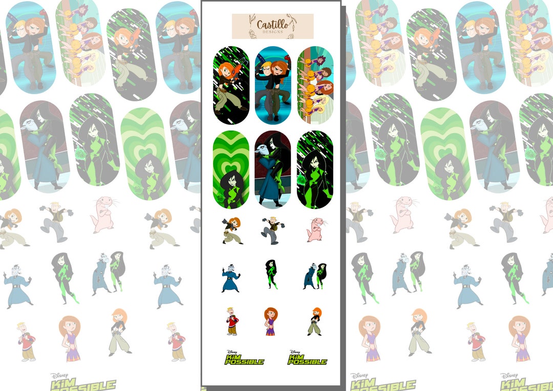 Kim Possible Nail Decals Nail Art Waterslide Decals Nail - Etsy