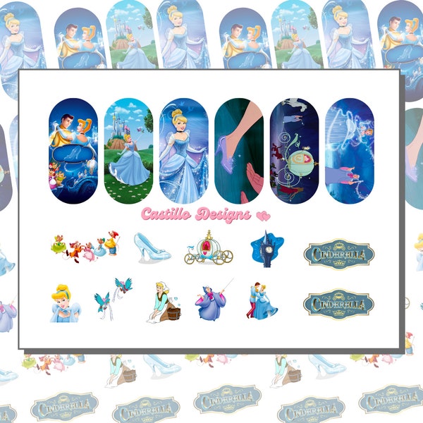 Cinderella Stickers - Etsy