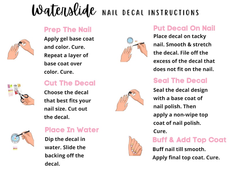 AIW - Nail Art - Waterslide Decals - Etsy