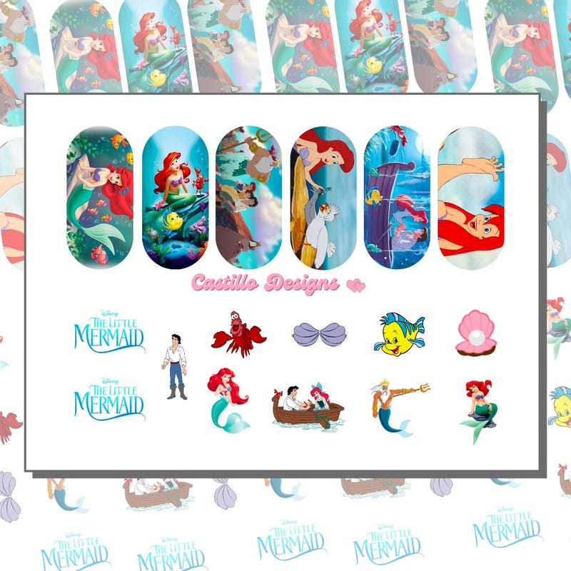 Princess Ariel Stickers - Etsy
