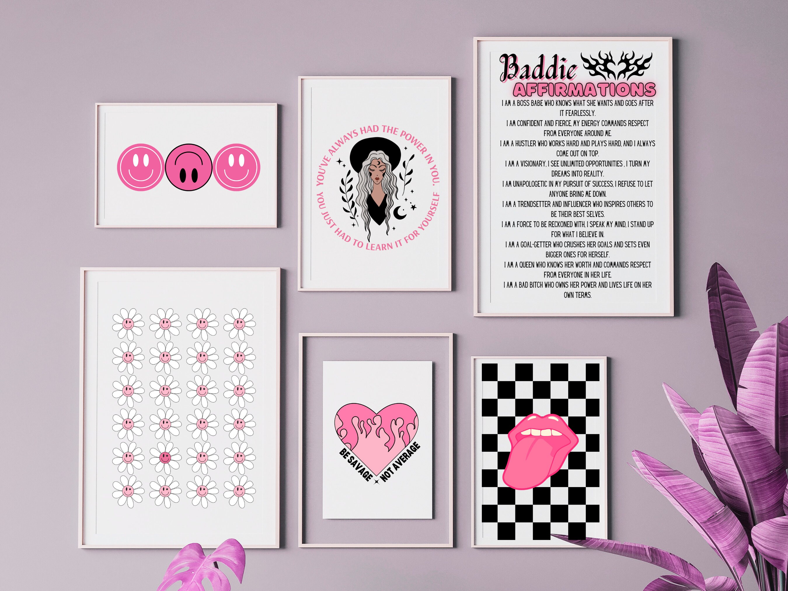 Baddie Affirmations, Y2K Prints, Baddie Wall Art, Bad Bitch Decor ...
