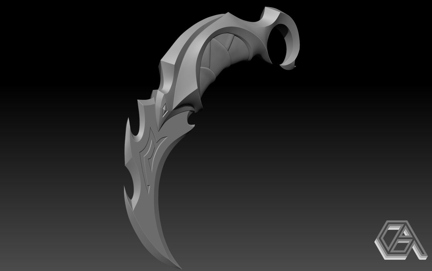 Valorant Reaver Karambit .stl 3D Model 3D Print Printable - Etsy Canada