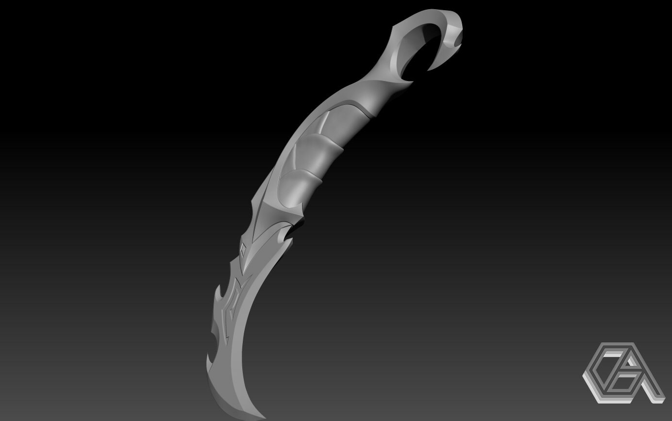 Valorant Reaver Karambit .stl 3D Model 3D Print Printable - Etsy Canada